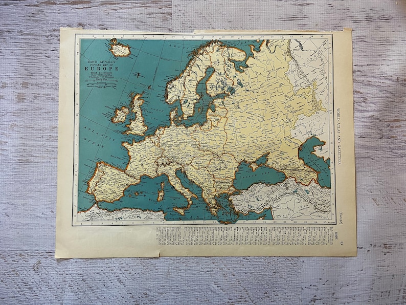 1937 Map of Europe. Vintage Map of Europe. Antique Historical - Etsy Canada