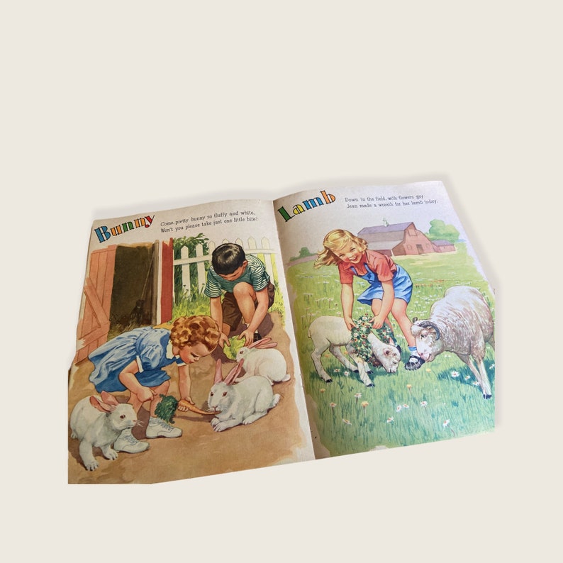 1945 Farm Friends Children's Book. Vintage Book - Etsy