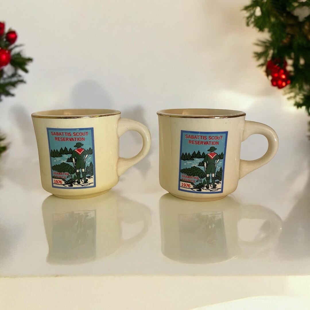 Vintage 1976 Boy Scout Mugs. Sabattis Scout Reservation Hiawatha ...