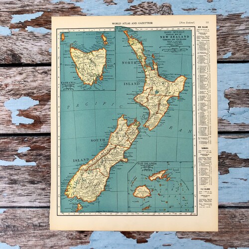 Antique New Zealand Map 1881 Old Map of New Zealand. Vintage - Etsy