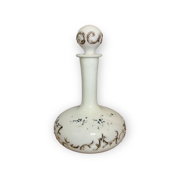 Milk Glass Decanter - Etsy