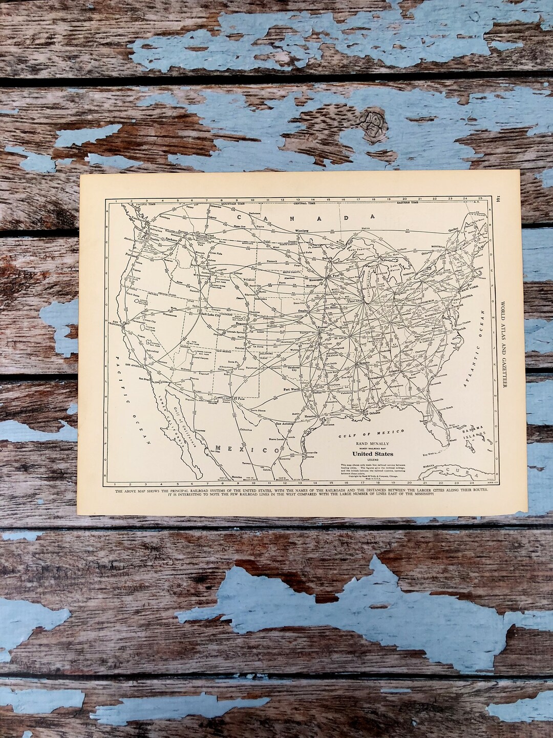 1937 Railroad Map. Antique Map of United States Railroad Lines ...