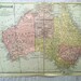 1912 Australia Map. Original, Antique, Colorful Map of Australia ...