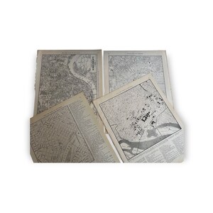 Antique City Map Collection. 20 Large Old Maps From 1930s. Ephemera ...