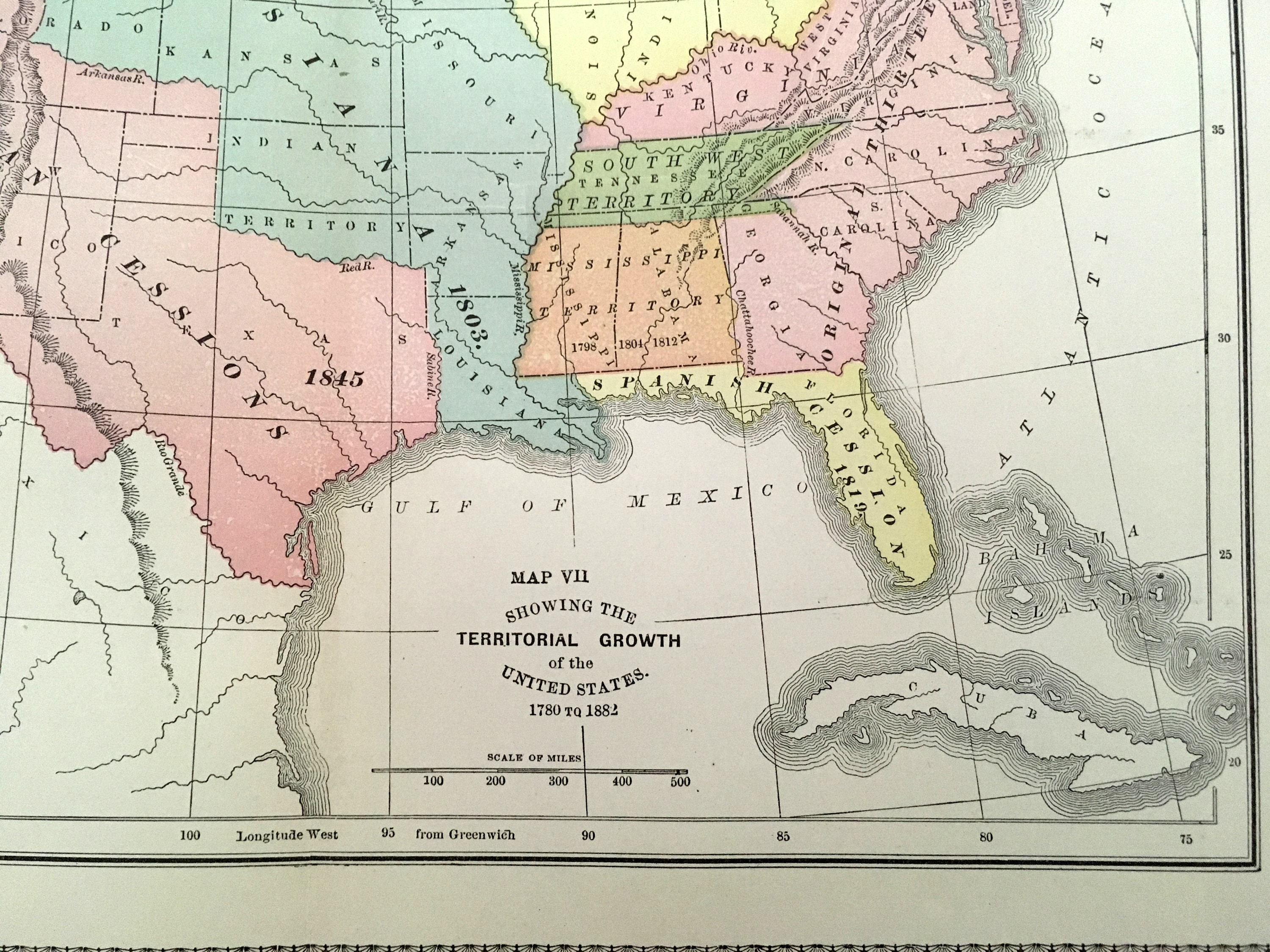 Prints Lithographs Beautiful Old Map to Frame Original Colorful Map ...