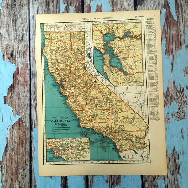 Framed California Map - Etsy