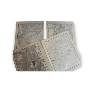 Antique City Map Collection. 20 Large Old Maps From 1930s. Ephemera ...