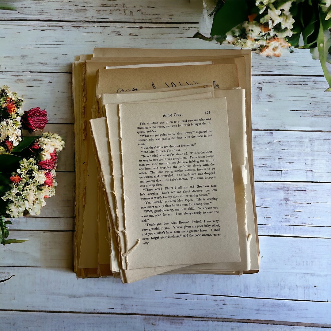 Huge Stack of Old Papers. 250+ Vintage Antique Book Pages. Late 1800s ...