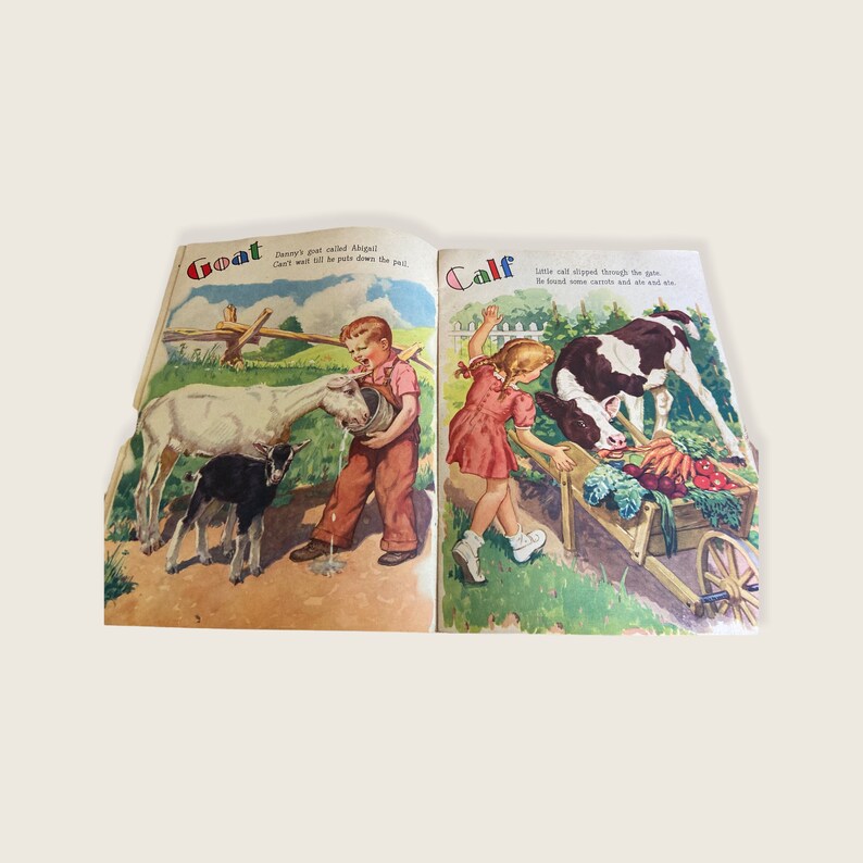 1945 Farm Friends Children's Book. Vintage Book - Etsy