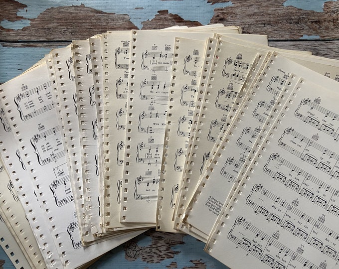 Old Sheet Music. 100 Sheets of Sheet Music Pages for Crafting or ...