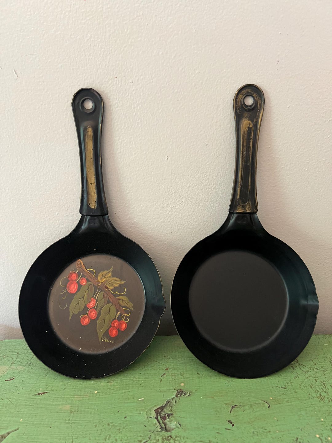Vintage Toleware Decorative Skillets. Wall Hangings. Country Home ...