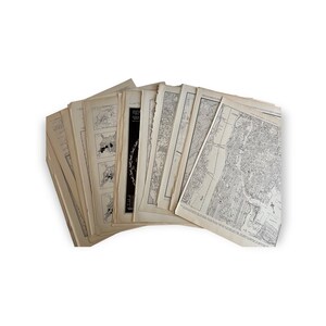 Antique City Map Collection. 20 Large Old Maps From 1930s. Ephemera ...