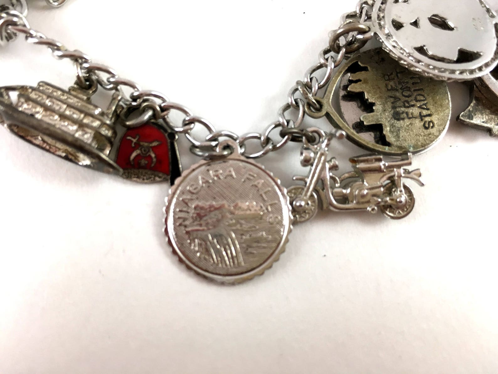 Sterling Silver Charm Bracelet W Shriners' Charms. 7 - Etsy
