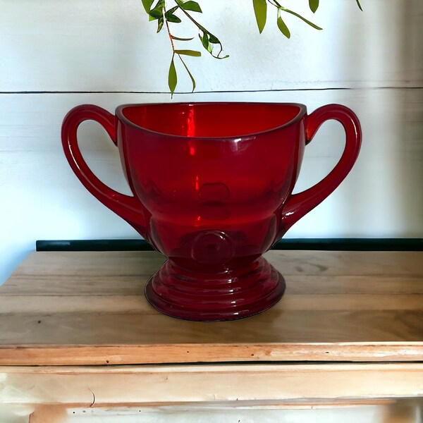 Red Depression Glass - Etsy