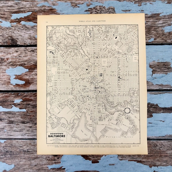 Map of Baltimore - Etsy