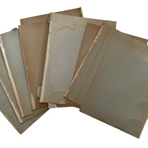 12 Large Antique Blank End Pages. 1920s. Old Book Pages, Ephemera ...