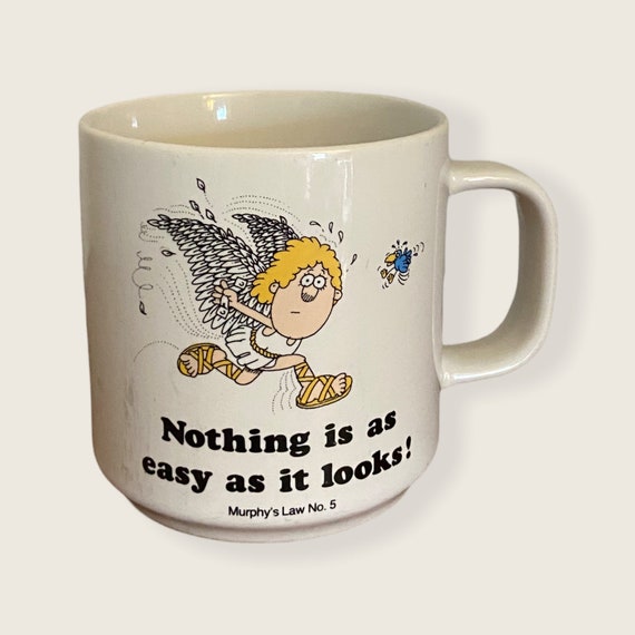 Vintage Murphy's Law No. 5 Ceramic Coffee Mug. Nothing is | Etsy
