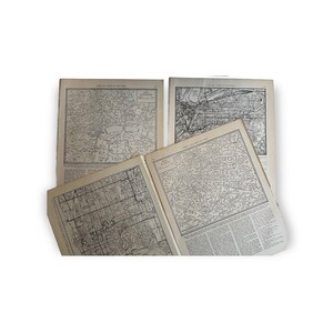 Antique City Map Collection. 20 Large Old Maps From 1930s. Ephemera ...
