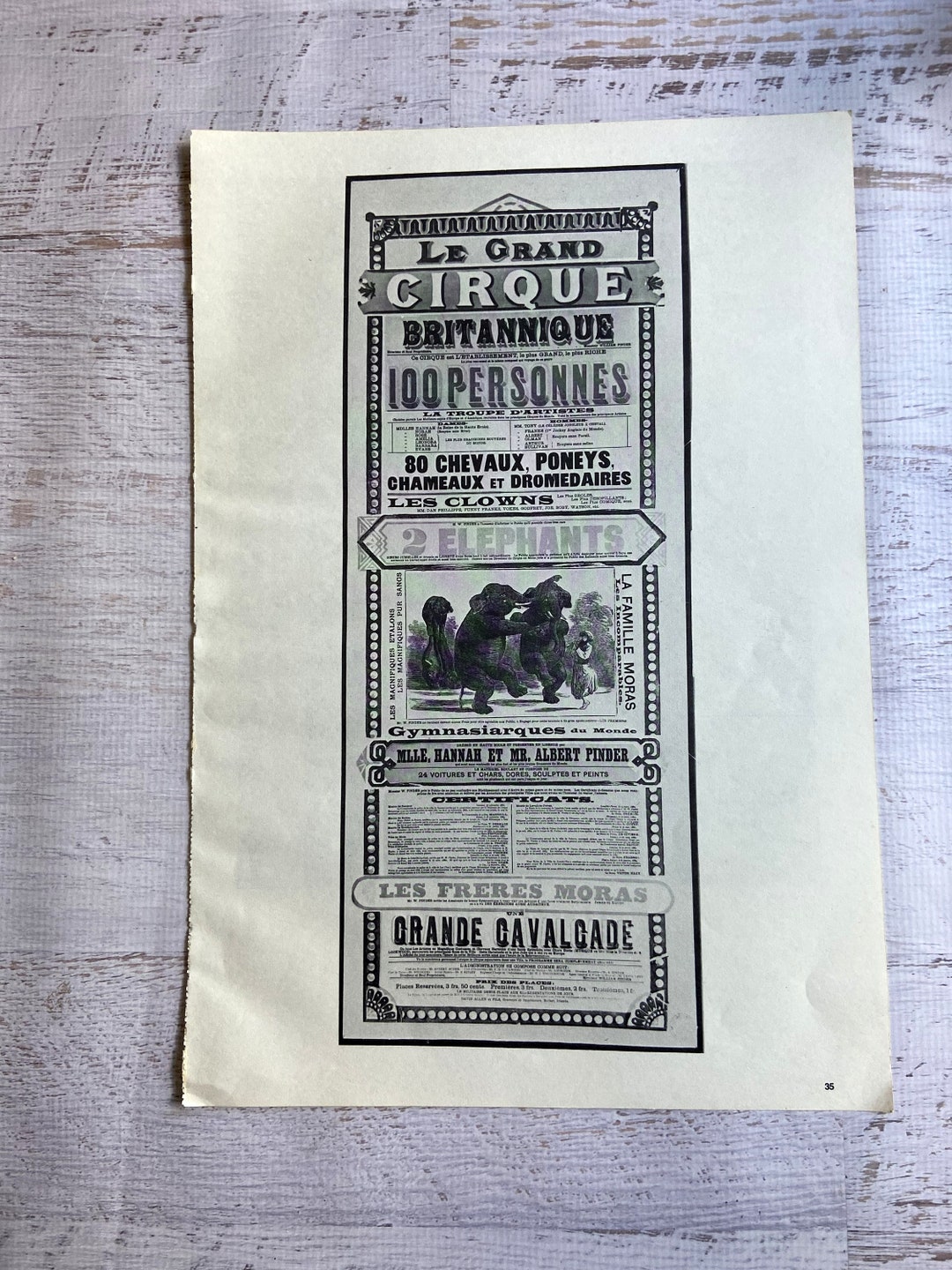 Le Grand Cirque Circus Poster. Vintage Ephemera Poster to Frame 16x11 ...