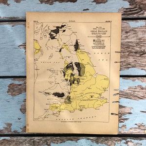 1893 Coal Fields of Great Britain Map Print. Original Antique Engraving ...