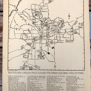 Atlanta Georgia Antique City Map. C1937. 89 Year Old Historical Print ...
