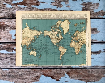 World Map Antique - Etsy