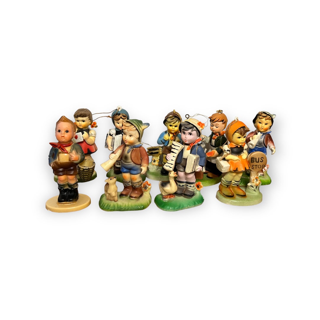 Collection of Hummel Like Plastic Figurines and Ornaments. Retro 1970s ...