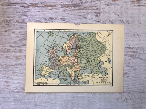 1920s Europe Antique Map. Old Historical Print. Beautiful | Etsy