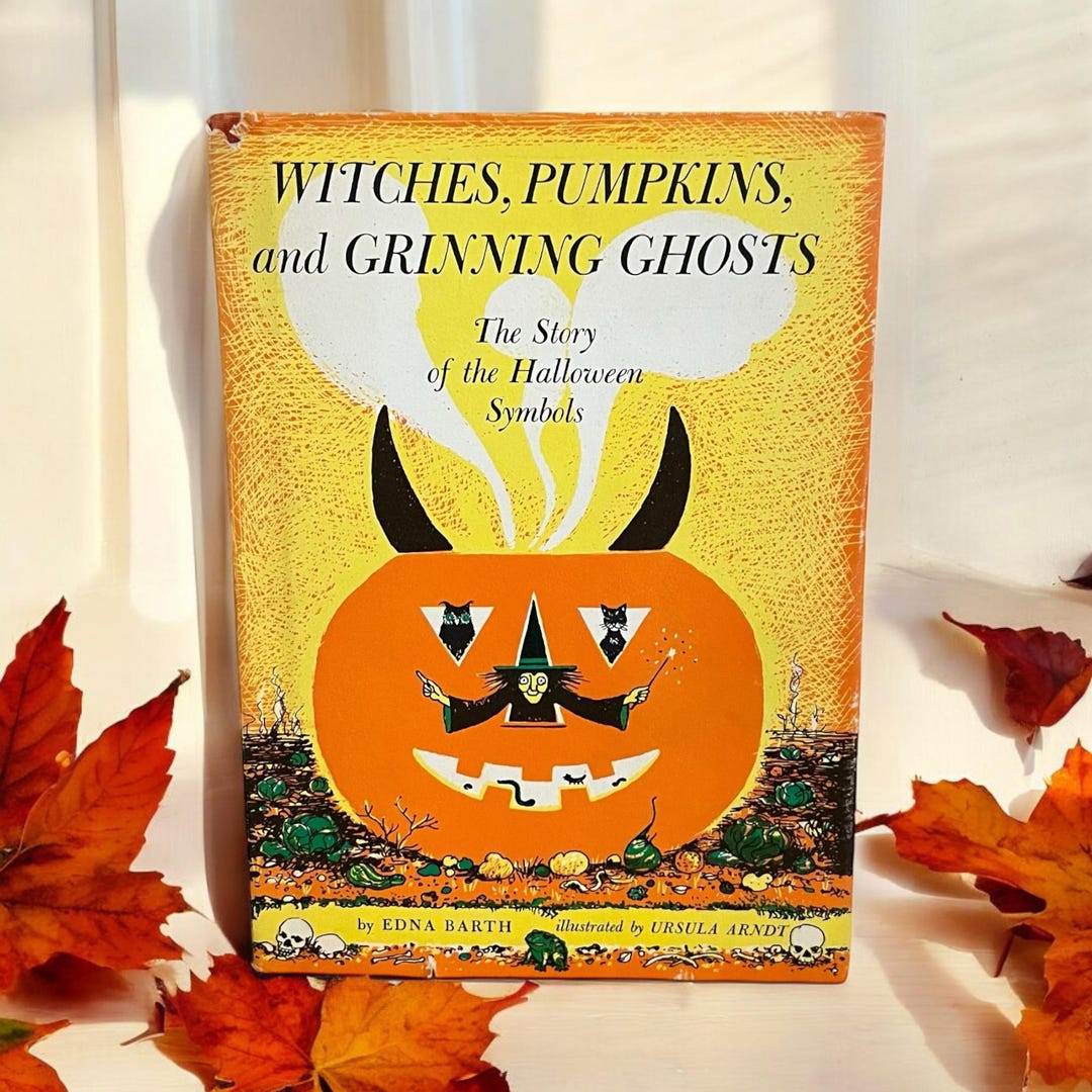 1972 Witches, Pumpkins and Grinning Ghosts by Edna Barth Halloween ...