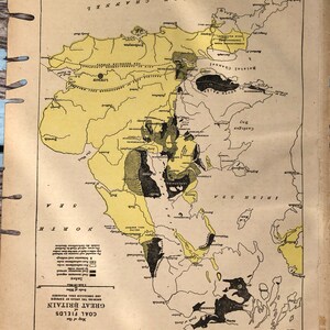 1893 Coal Fields of Great Britain Map Print. Original Antique Engraving ...