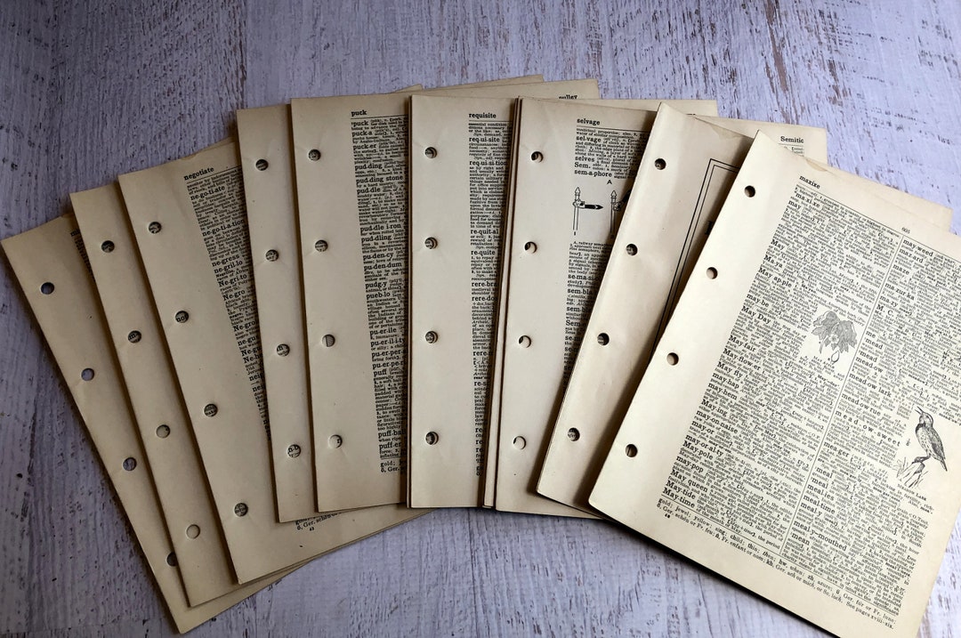 100 Antique Book Pages. 1920s Book Page Bundle. Old Paper, Great ...