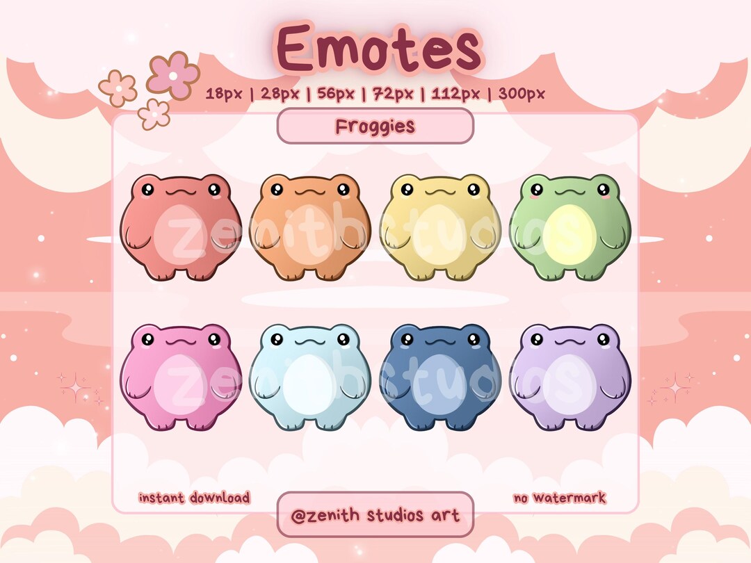 Frog Emote | Badges | Channel Points | Discord Twitch Youtube Streamer ...