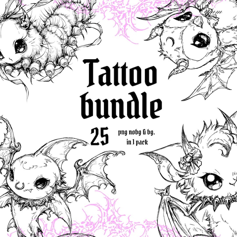 Goth Kawaii Tattoos - Etsy