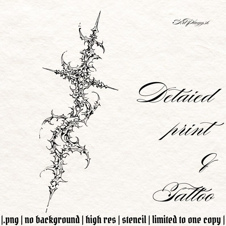 Gothic Cyber Cross Tattoo Sketch - Flash Cybersigilism Line Art One ...