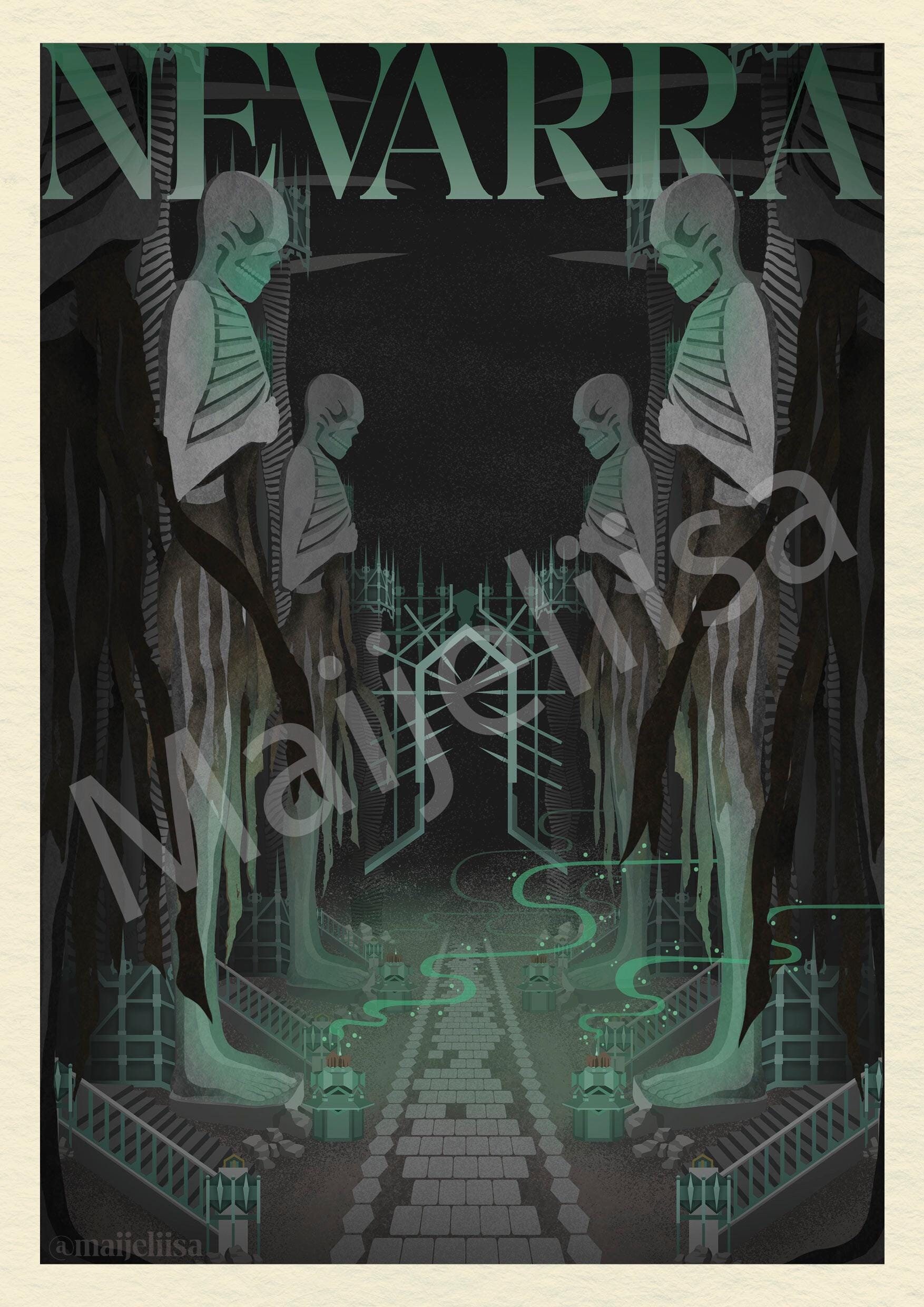 Nevarra Retro Travel Poster Dragon Age - Etsy