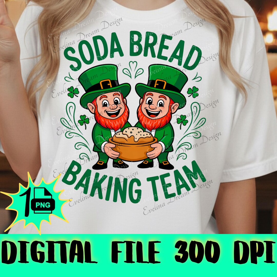 Irish Kitchen PNG, Soda Bread Baking Team St Patrick’s (digital ...