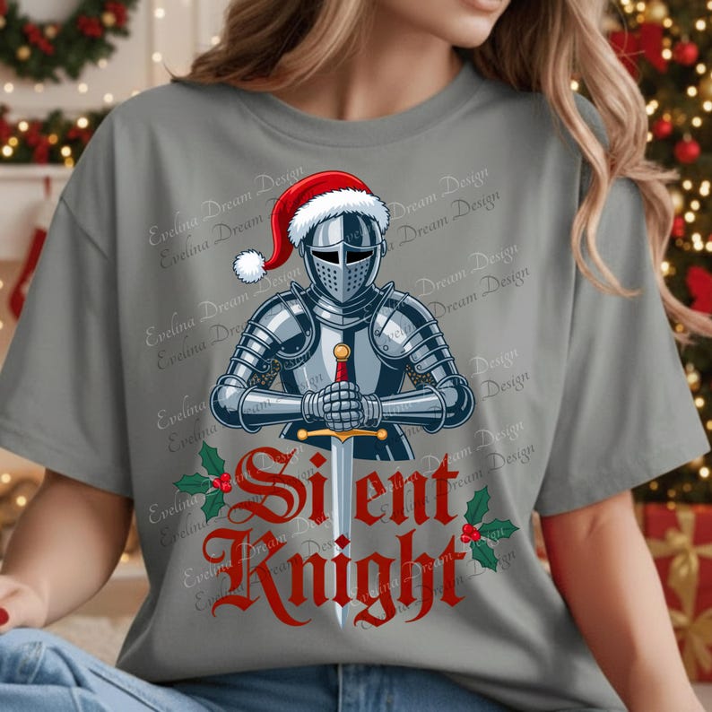 Silent Knight Santa PNG, Medieval Christmas Knight Clipart, Funny Santa ...