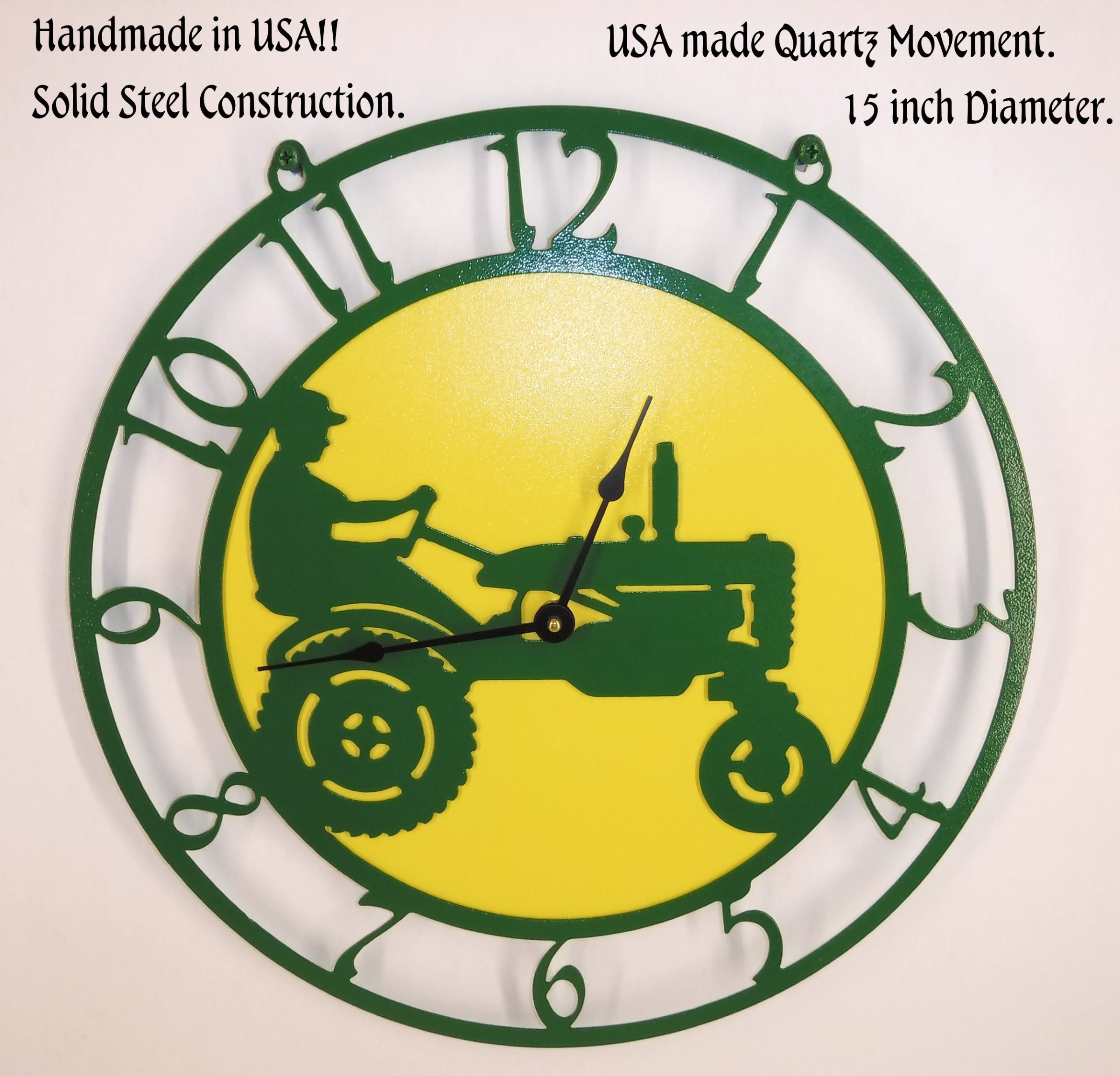 Farmer Wall Clock Tractor Clock Farm Country Decor Country | Etsy