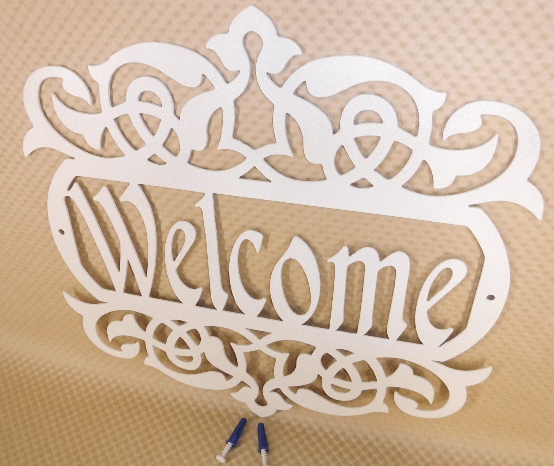 Welcome Sign. Scroll. Wall art. Outdoor sign. Housewarming | Etsy