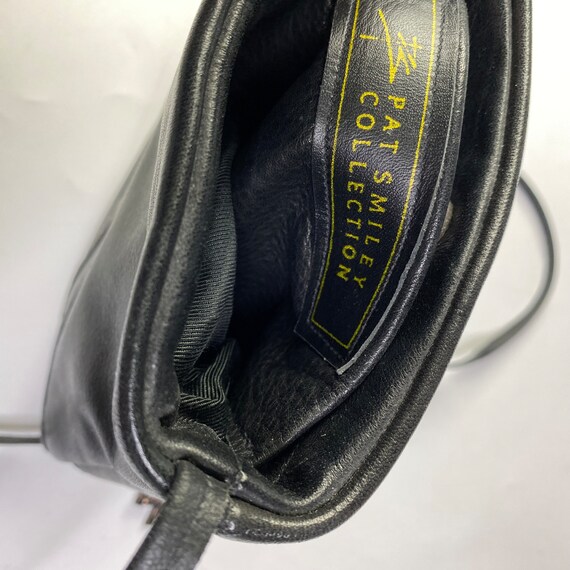 Vintage 80s 90s Pat Smiley Black Leather Arrow Appliq… - Gem