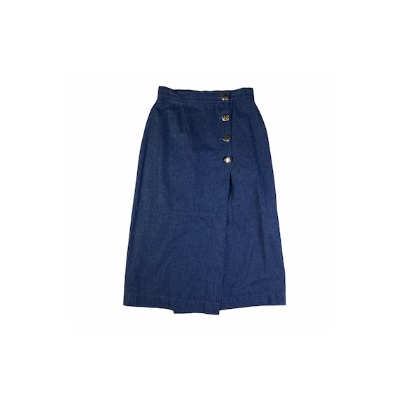 Vintage Buccaneer Blue Denim Western Boho Prairie Wra Gem