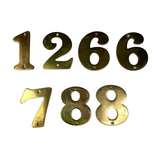 Brass House Numbers - Etsy