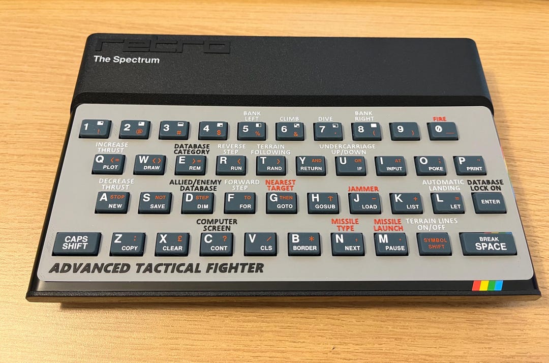 ATF Advanced Tactical Fighter - Spectrum Keyboard Template - Etsy