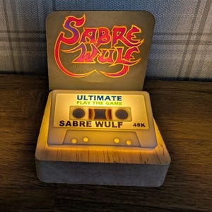 Sabre Wulf Gaming Lamp: Retro ZX Spectrum Cassette Desk Light - Etsy