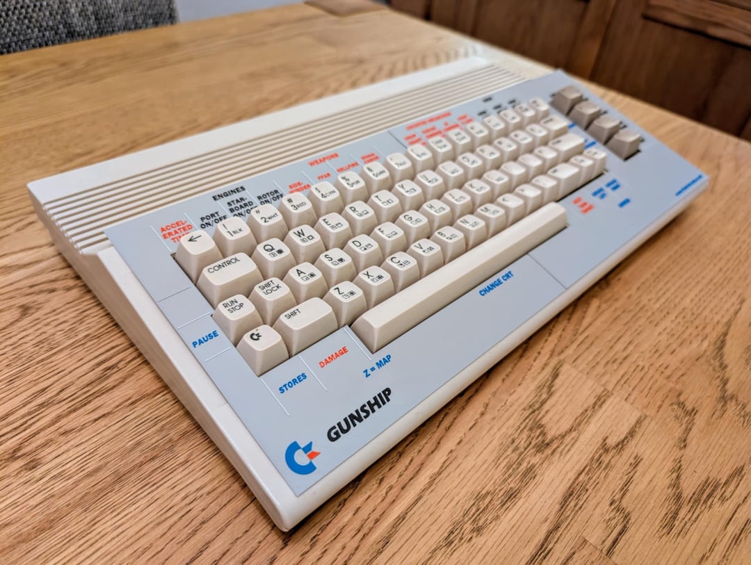 Gunship - C64 Keyboard Template - Etsy