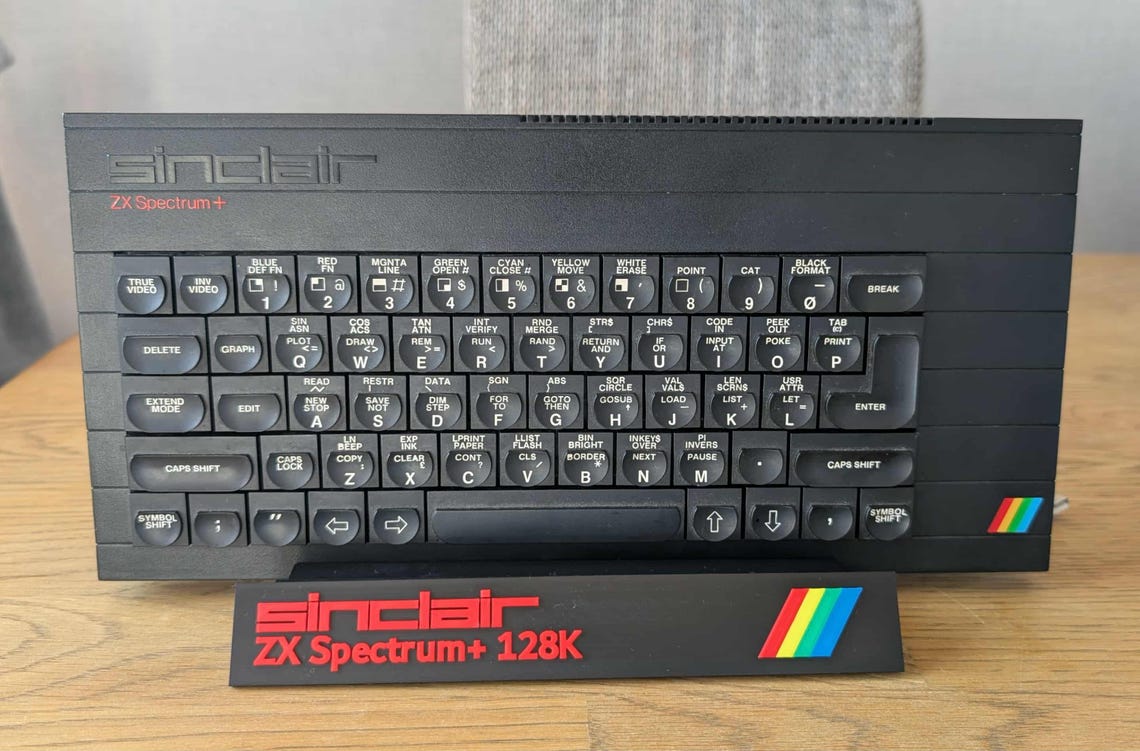 Sinclair ZX Spectrum 128K Display Stand - Rainbow Glow Lighting - Etsy