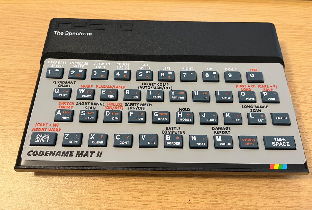 Codename MAT II - Spectrum Keyboard Template - Etsy