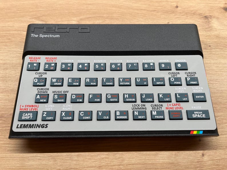 Lemmings - Spectrum Keyboard Template - Etsy