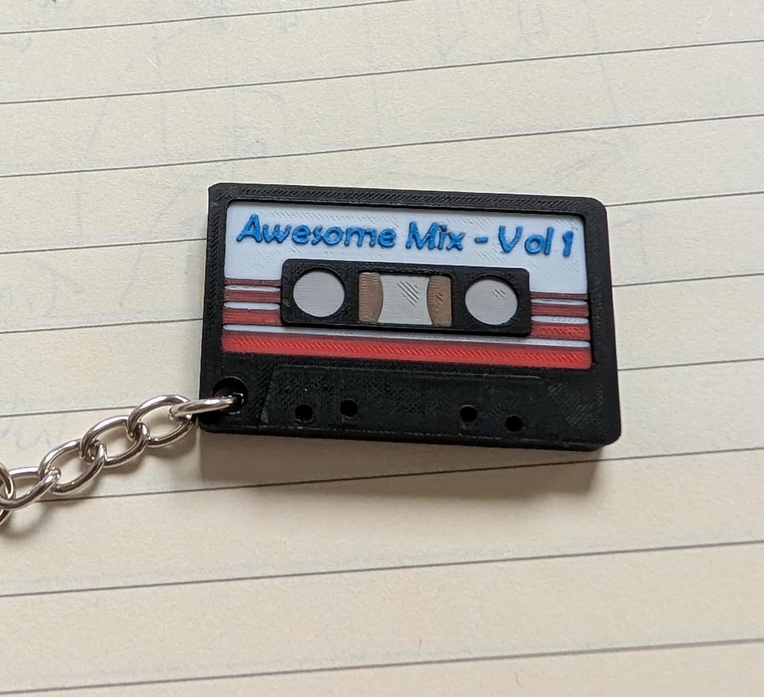 Awesome Mix Cassette Keychain: 3D Printed 80s Mixtape Keyring - Etsy