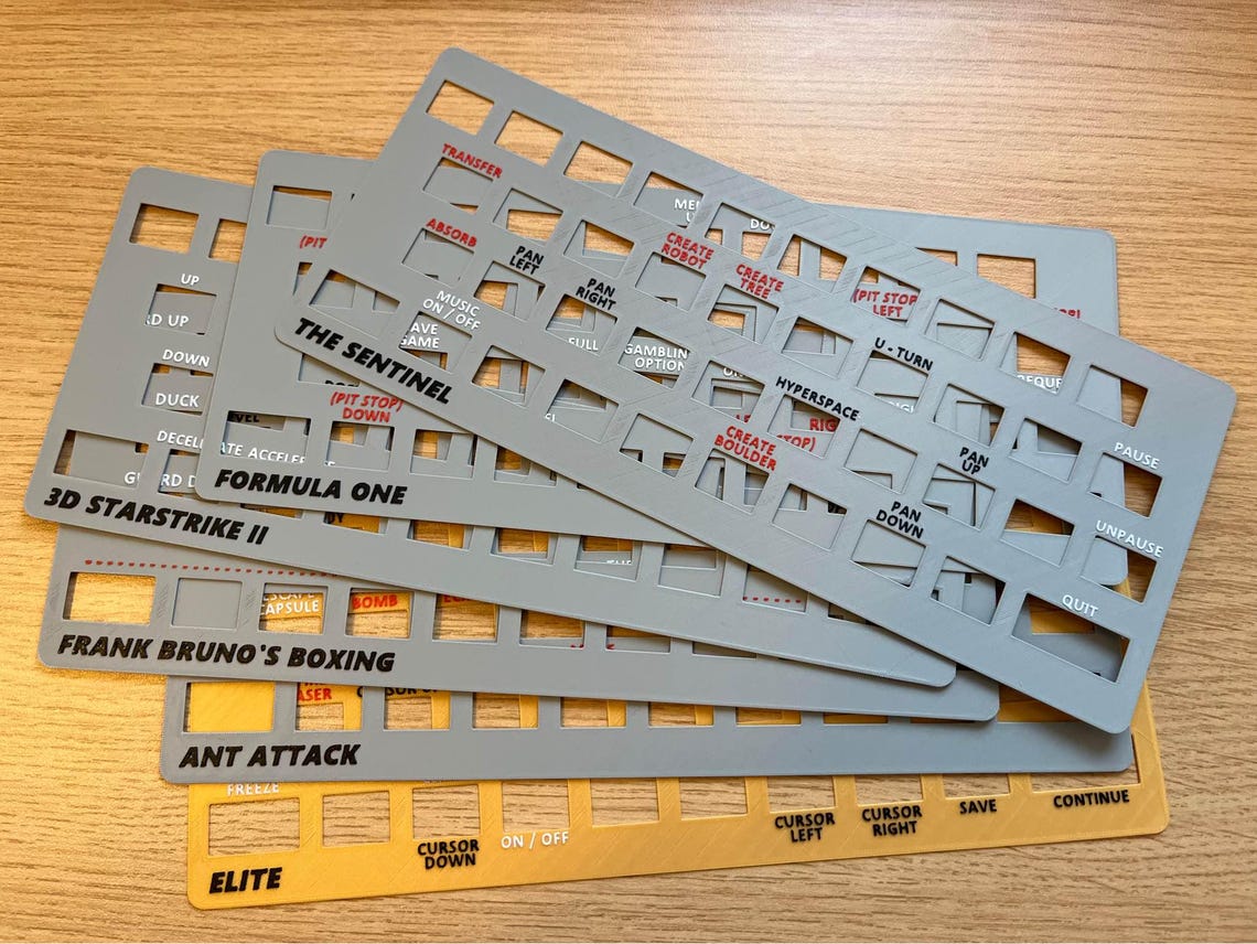 Starion - Spectrum Keyboard Template - Etsy